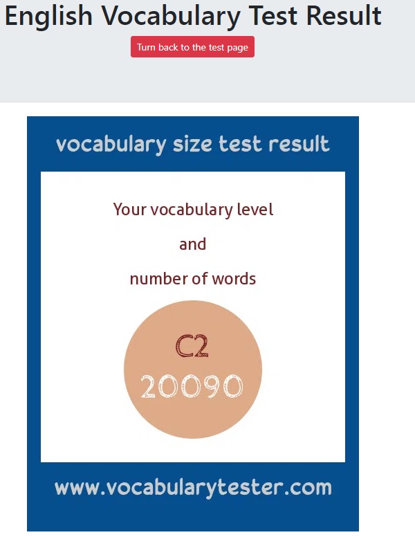 سایت های عالی تست دایره لغات زبان انگلیسی - Test Your Vocabulary Range ...